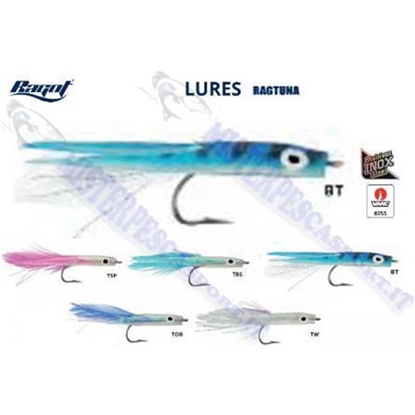 Ragtuna RAGOT artificiale siliconico con piume e amo per la pesca a ...